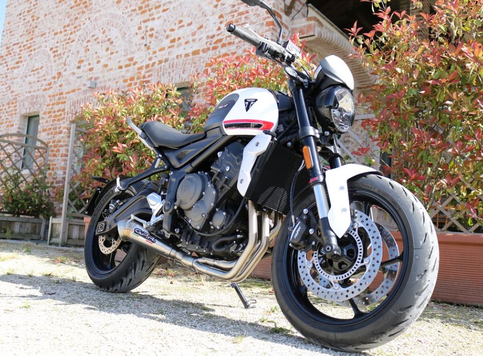 Exhaust compatible with Triumph Trident 660 2021-2024, Powercone Evo ...