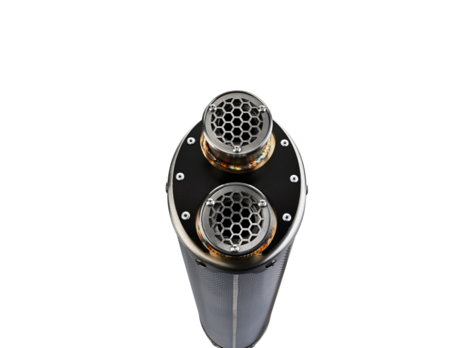 GPR exhaust compatible with Benelli Trk 502 2017-2020, Dual Poppy ...